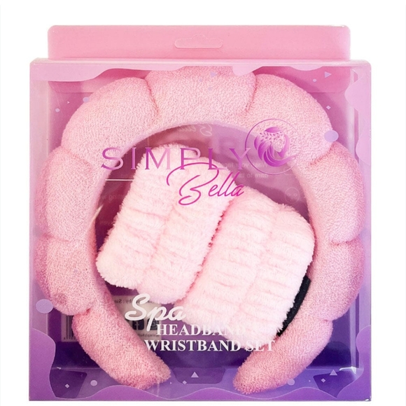 Simply Bella | Skincare | Simply Bella Pink Spa Headband And Wristband ...